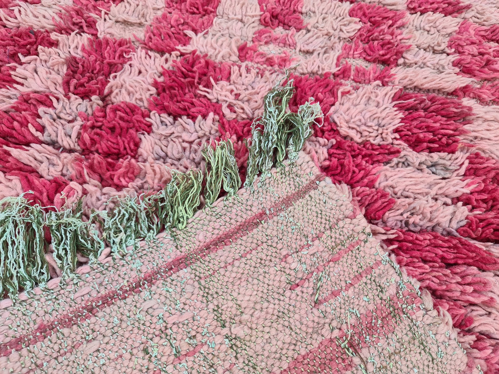 Vintage Moroccan Rug Handmade Moroccan Runner Rug Faded Red - Etsy