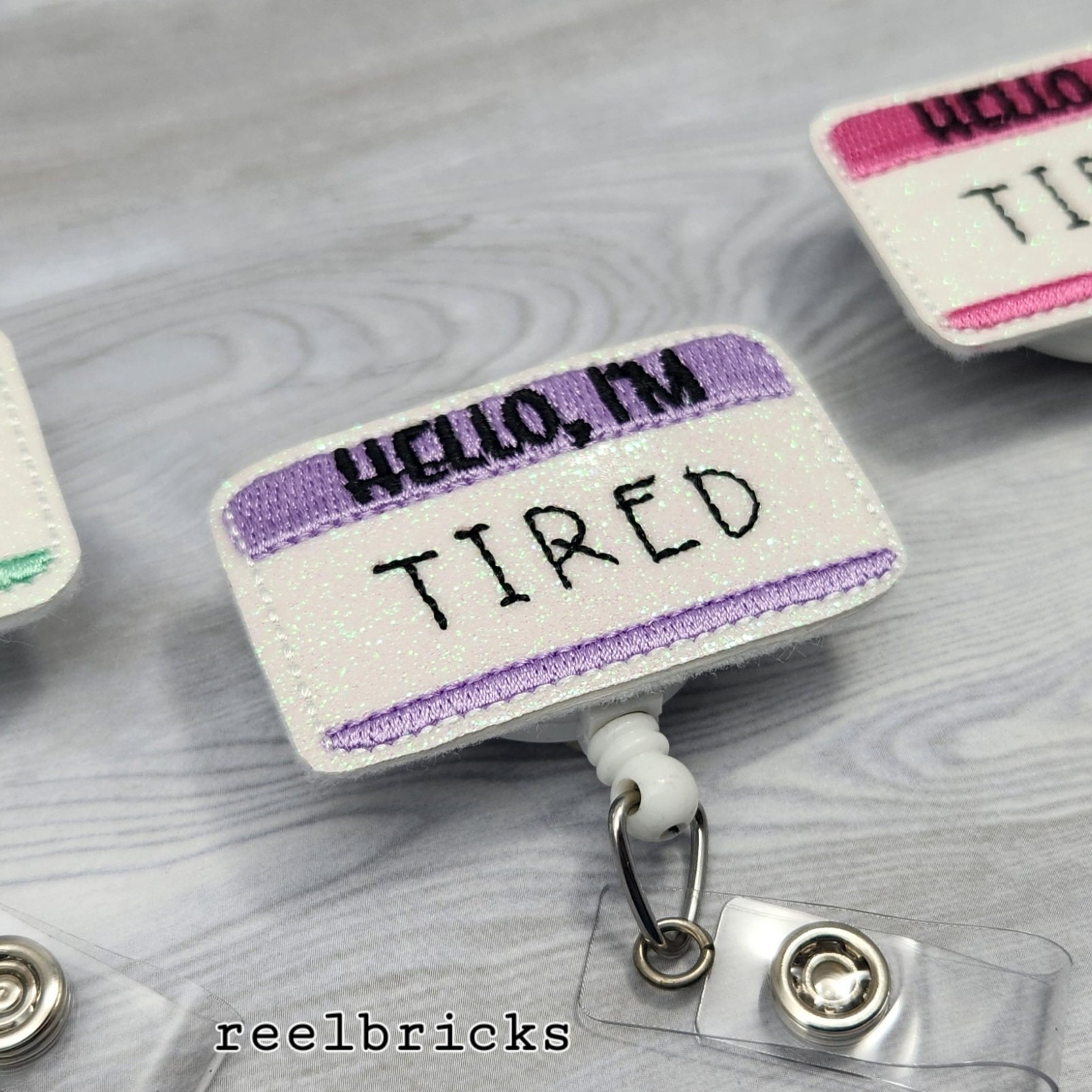 Hello I'm Tired - Cute Name Tag - Nurse Badge Reel - Medical ...