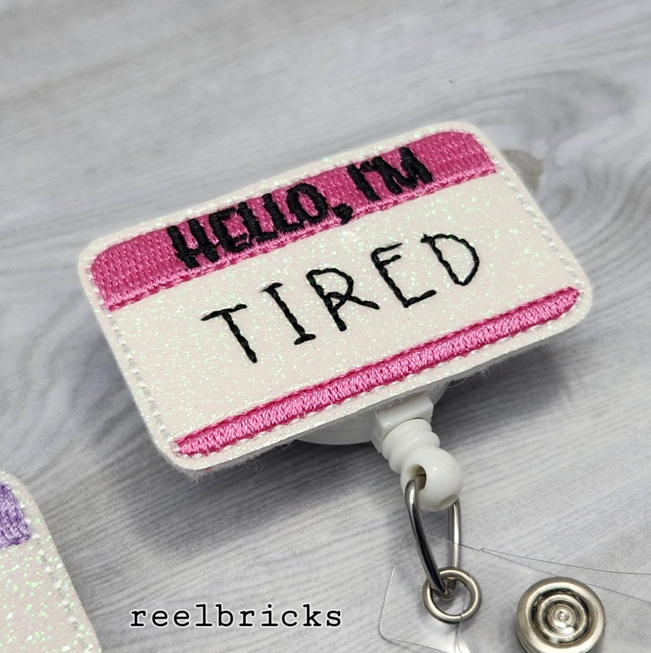 Hello I'm Tired - Cute Name Tag - Nurse Badge Reel - Medical ...