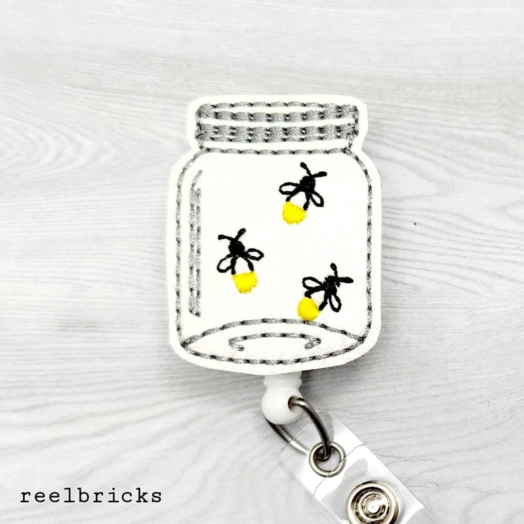 Fireflies in a Jar Pediatric Nurse Badge Reel Clinical Nurse Gift ...