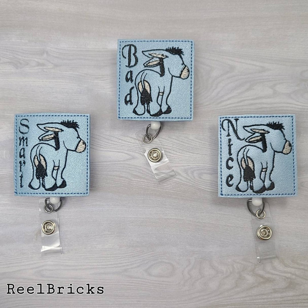 Smart Ass Bad Ass Nice Ass Badge Reel Sarcastic Feltie Funny Nurse ...