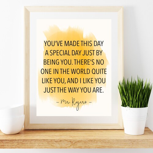 Mr. Roger's I Like You the Way You Are - Etsy