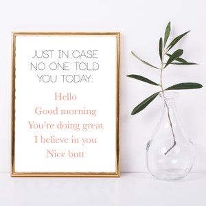 In Case No One Told You Today | Etsy