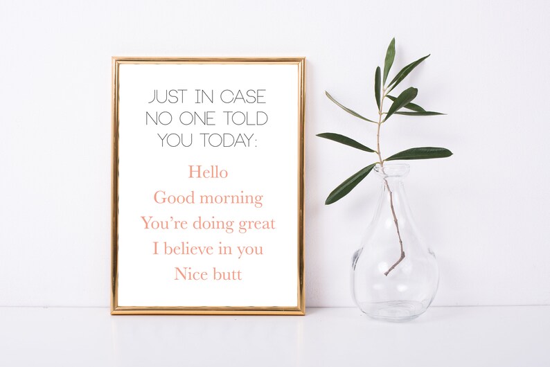 In Case No One Told You Today | Etsy