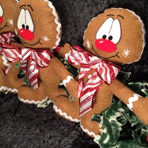 Plush Gingerbread Man Holiday Decoration - Etsy