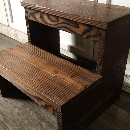 Recycled Wood Rustic Step Stool - Etsy