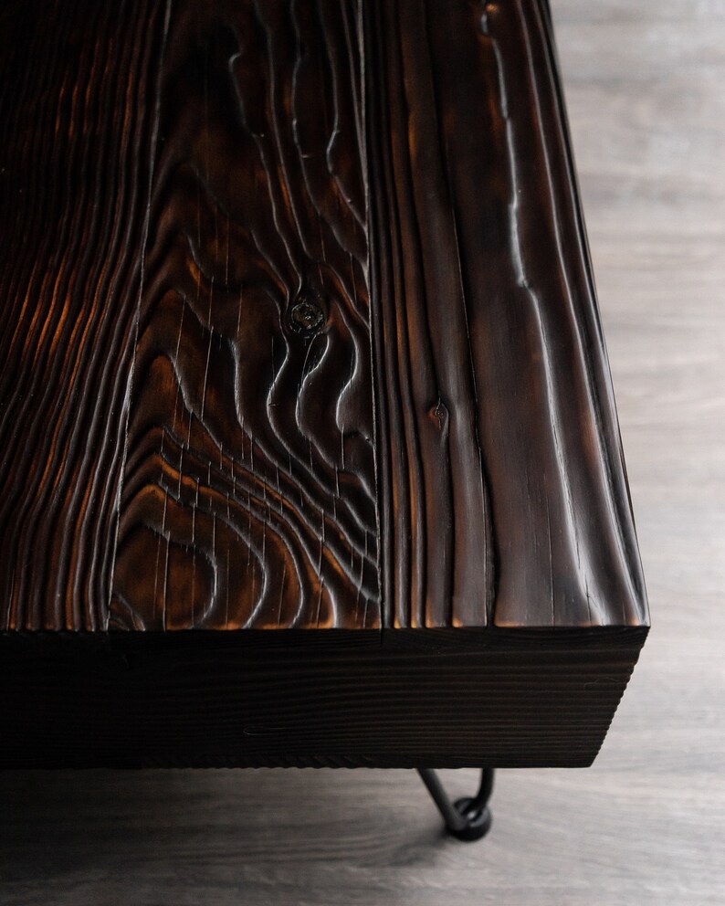 Modern Coffee Table/mid-century/charred Fir Coffee Table/wood - Etsy