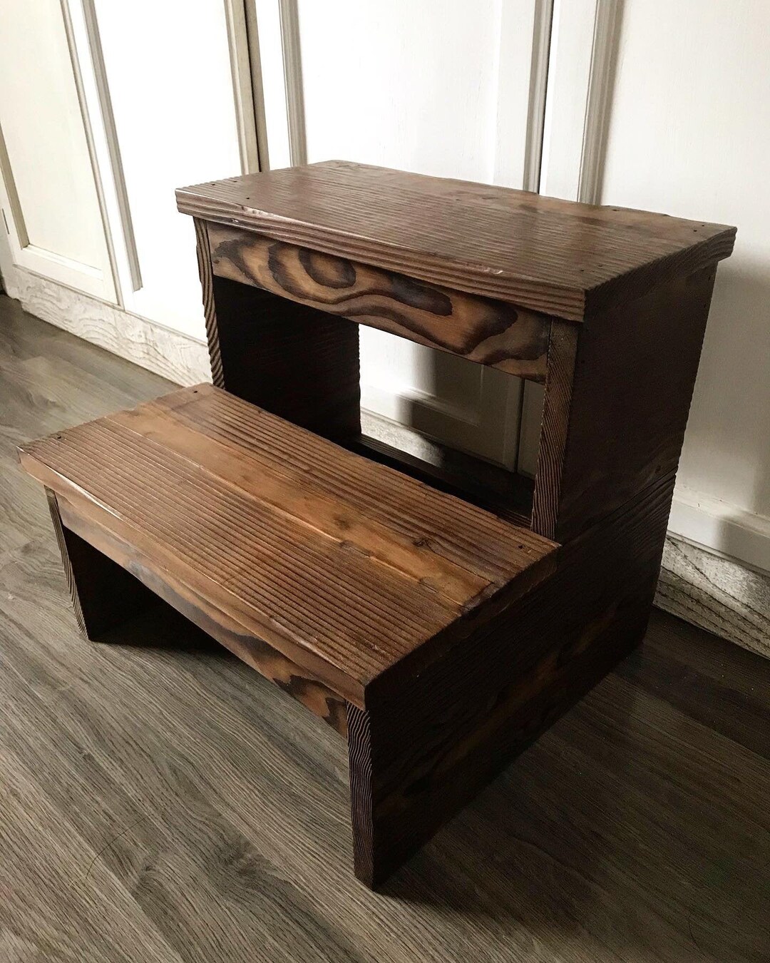 Rustic/ Farmhouse/ Kitchen Step Stool/ Kids Step Stool/ Bathroom Step ...