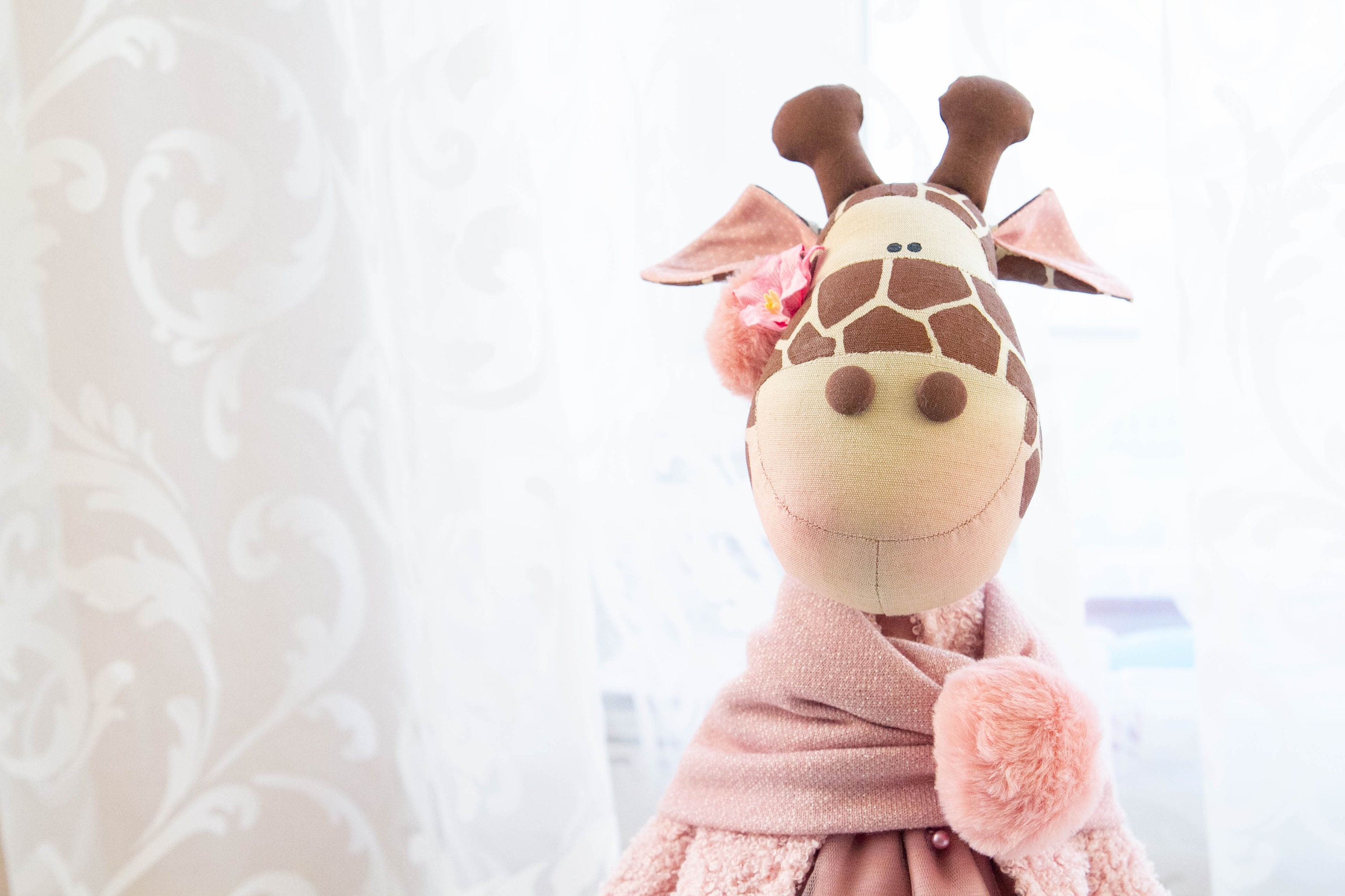 Free Shipping Giraffe Toy Pink Giraffe Soft Toy Safari Nursery | Etsy