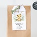 Editable Lion Baby Shower Favor Tag, Greenery Lion Safari Baby Shower ...