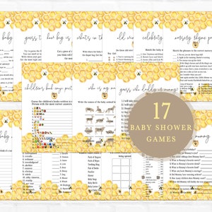 Honey Bee Baby Shower Games Bumble Bee Shower Game Bundle - Etsy