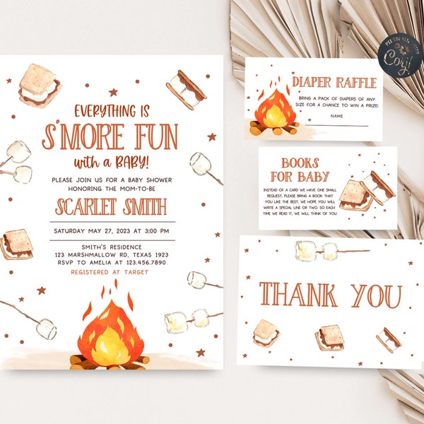 Smores Invitation - Etsy