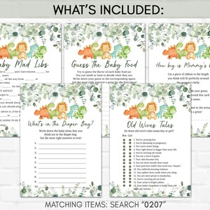 Dinosaur Baby Shower Games Bundle Dino Baby Shower Game Pack - Etsy