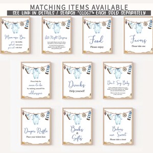 Editable Ahoy It's a Boy Nautical Baby Shower Welcome Sign, Baby ...