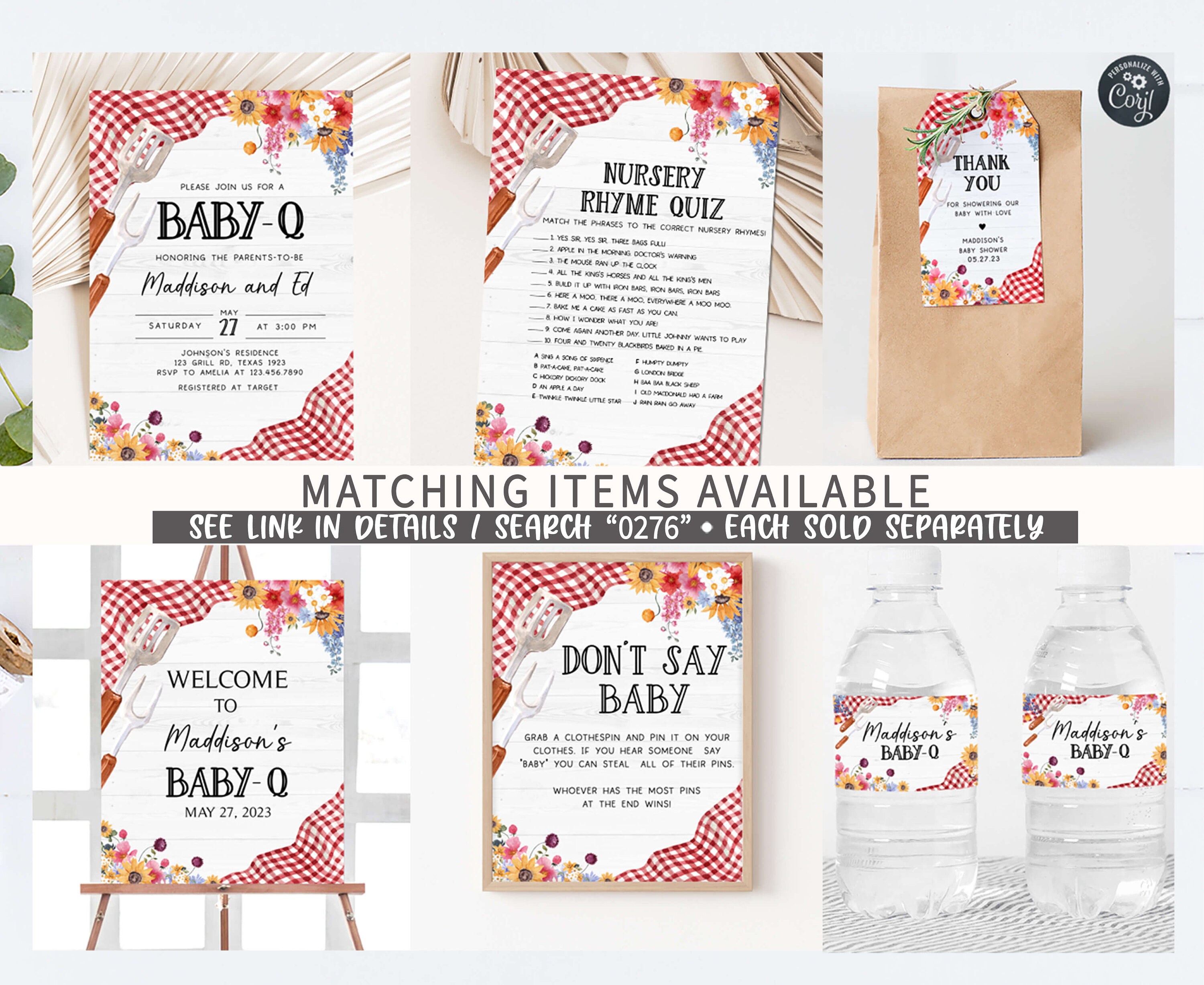 Editable BBQ Baby Shower Welcome Sign Baby-q Baby Shower Welcome Poster ...