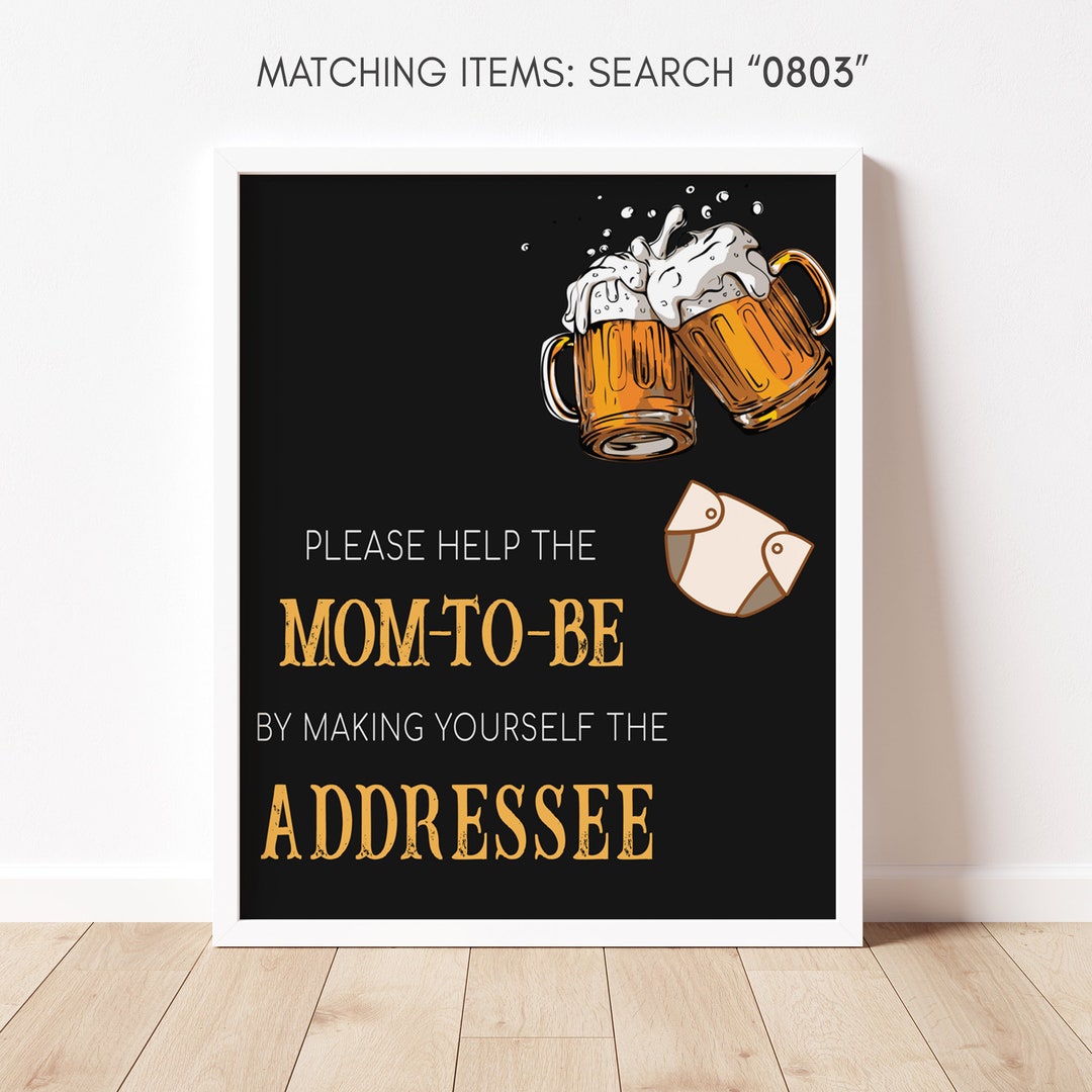 Envelope Station Sign Beer and Diaper Party Baby Shower, Dad Baby ...