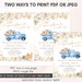Editable Blue Pumpkin Truck Baby Shower Invitation Boy Fall - Etsy