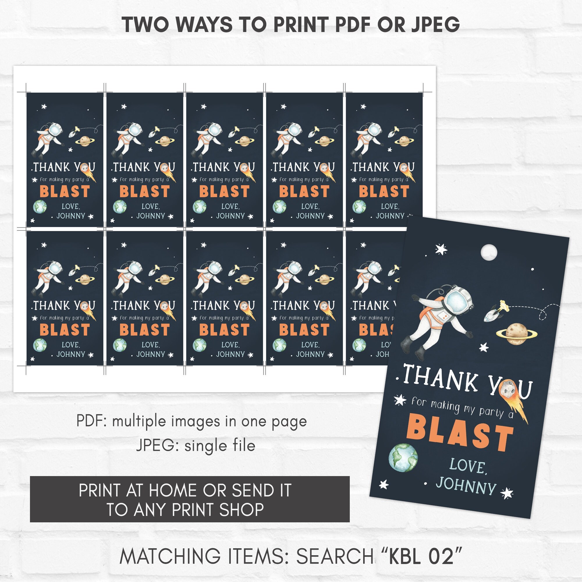 Editable Outer Space Favor Tags Outer Space Birthday Thank You Tags ...