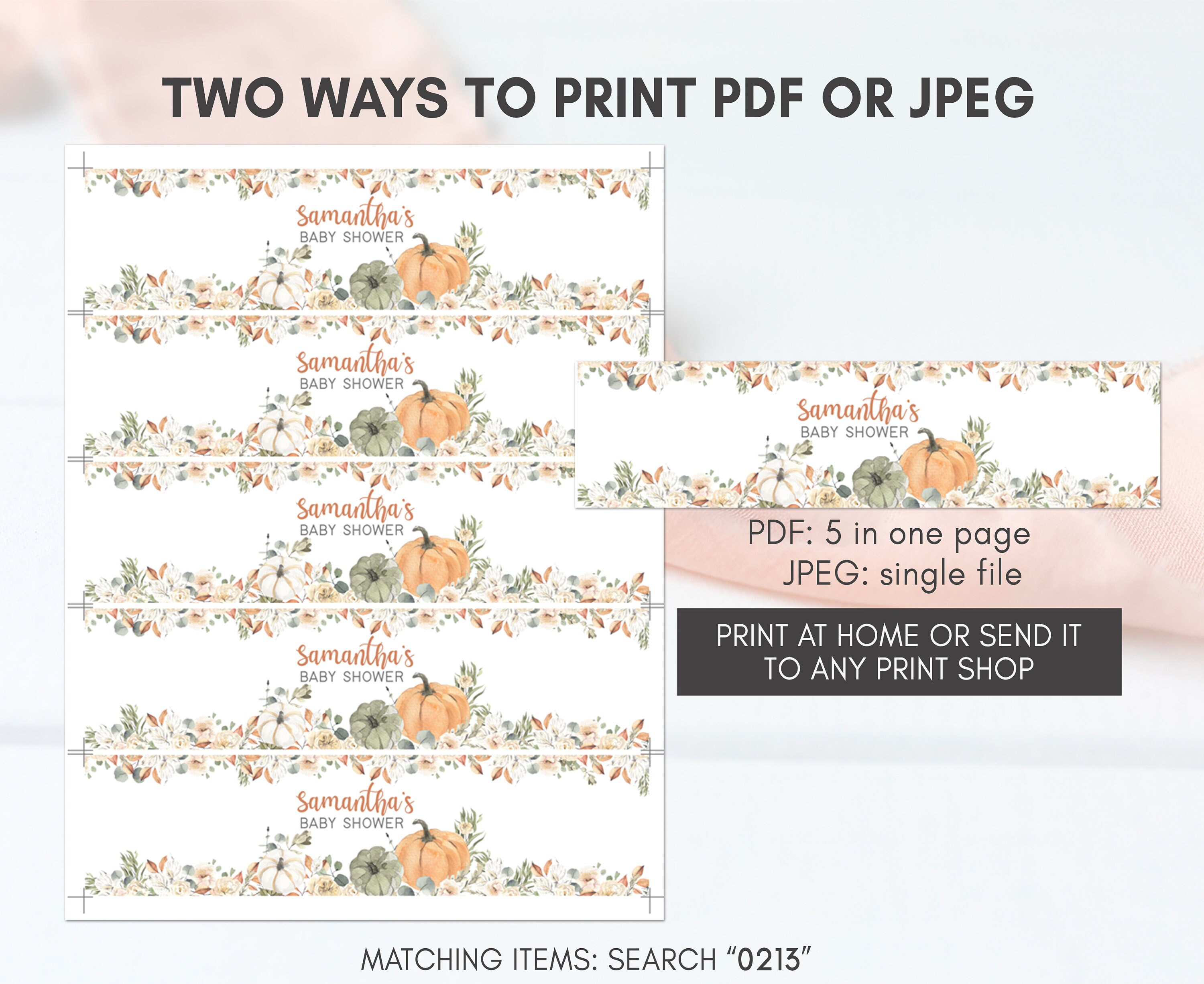 Editable Little Pumpkin Baby Shower Bottle Label Autumn Baby - Etsy