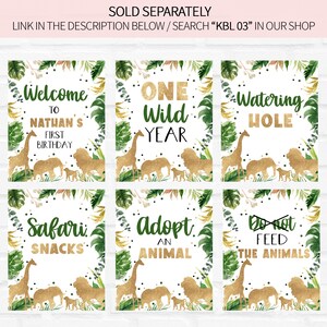 Safari Birthday Safari Snacks Sign, Jungle Birthday Safari Animals ...