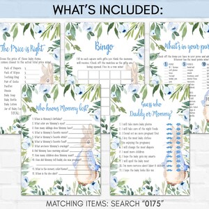 Peter Rabbit Baby Shower Games Printable, Blue Peter Rabbit Baby Shower ...
