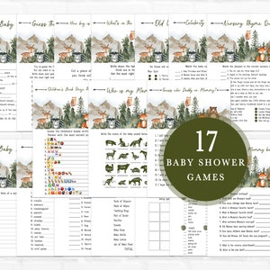 Adventure Awaits Baby Shower Games Bundle Woodland Animals - Etsy
