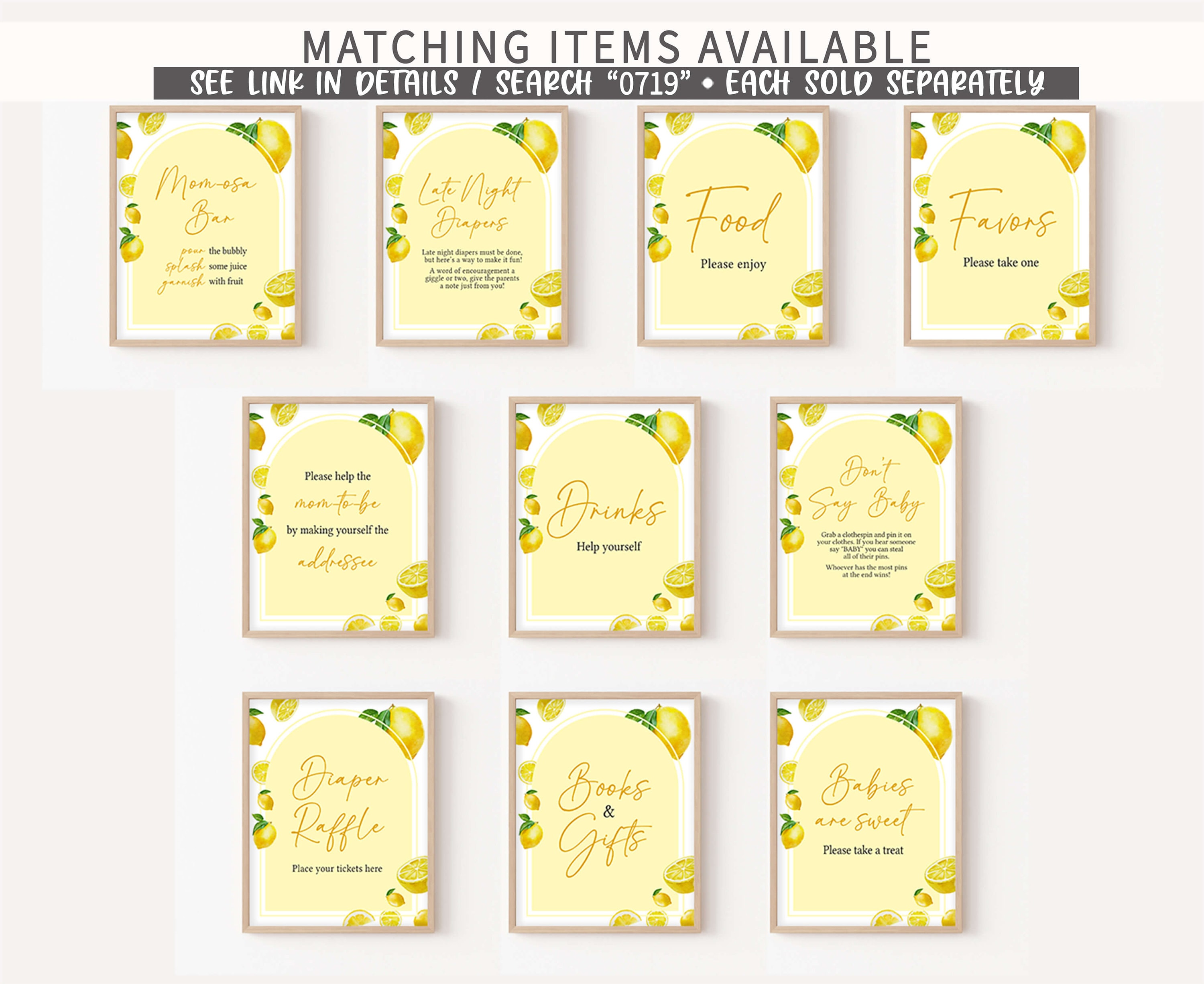 Editable Lemon Baby Shower Due Date Calendar, Sweet Little One Lemonade ...