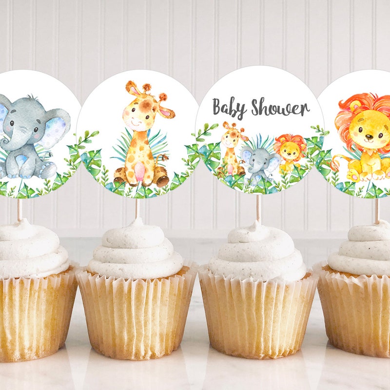 Safari Cupcake Toppers - Etsy