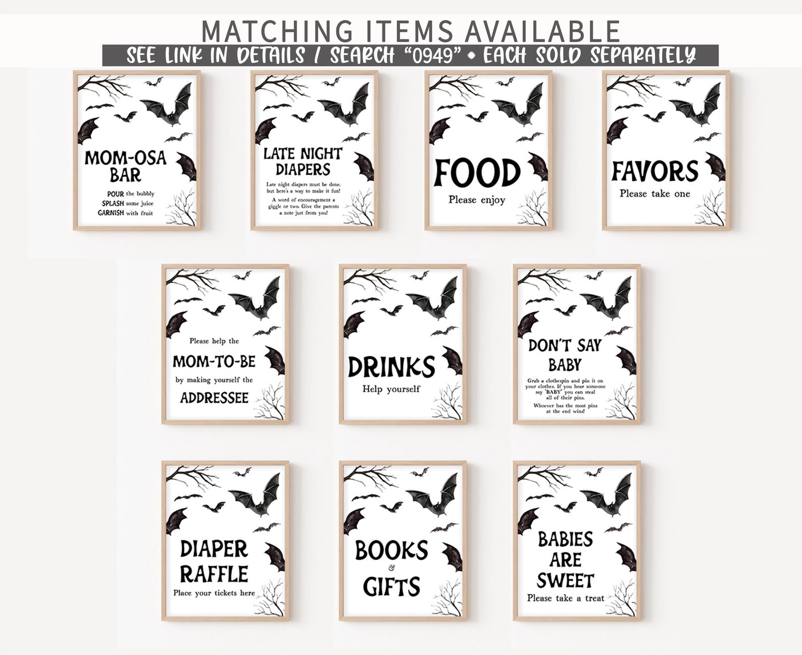 Editable We're Going Batty Halloween Baby Shower Games Bundle, Bats ...