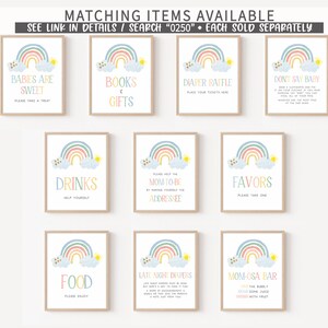 Editable Pastel Rainbow Baby Shower Favor Tags Little Ray of Sunshine ...