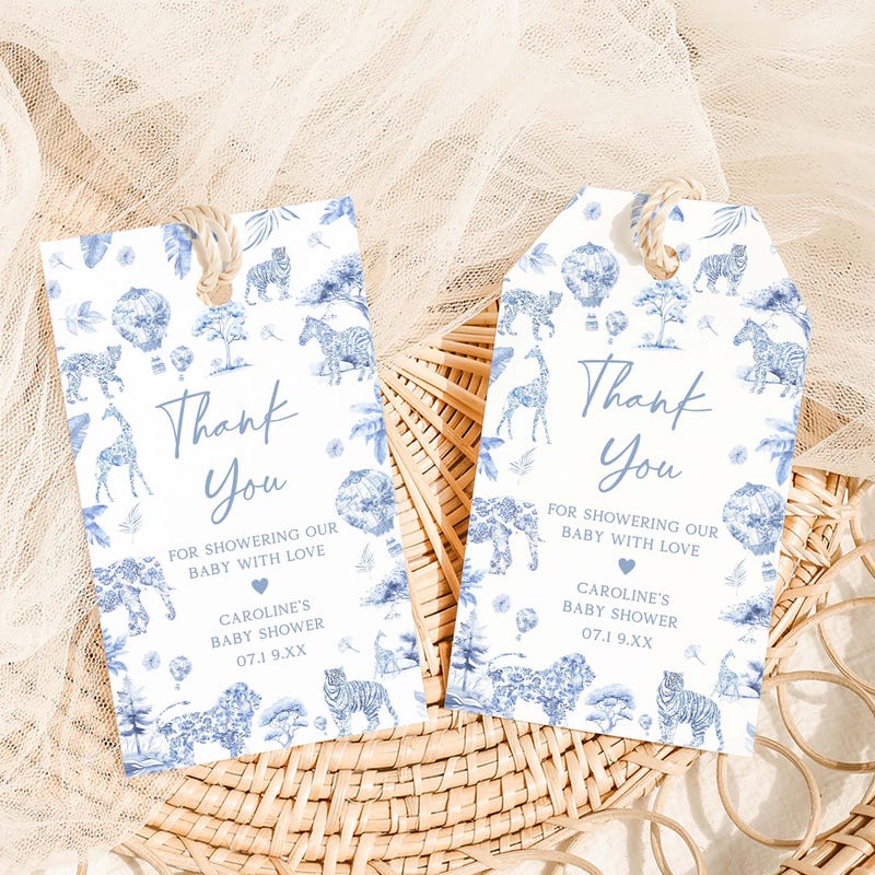 Baby Shower Toile Tags - Etsy