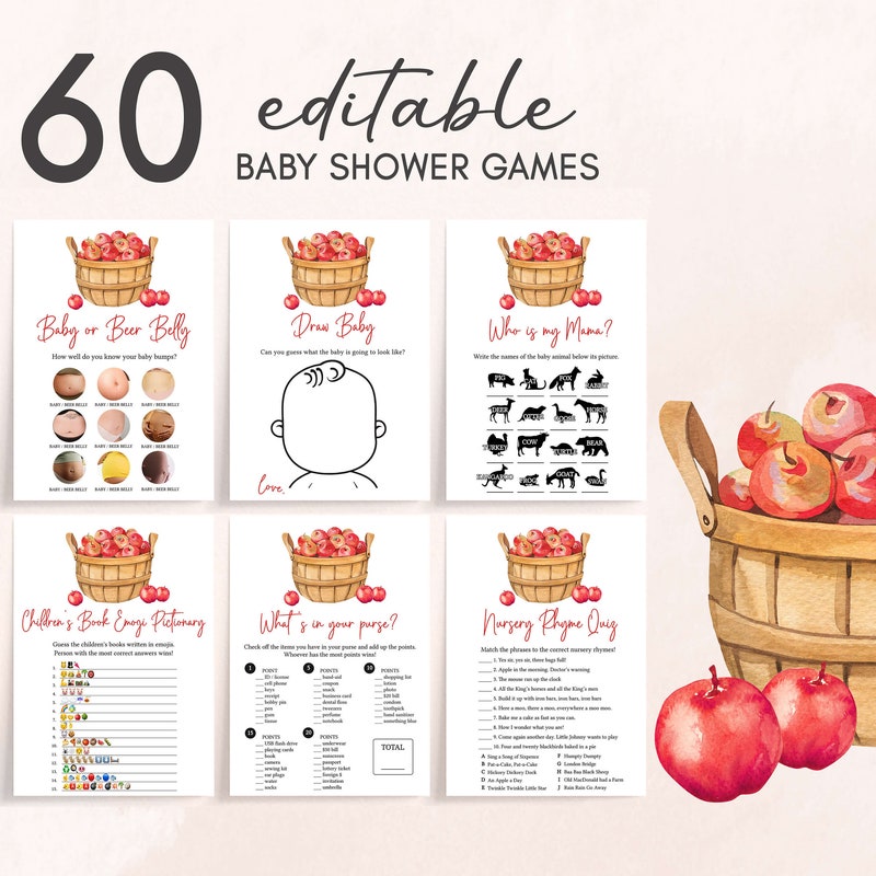 Apple Baby Shower - Etsy