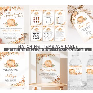 Editable Fall Little Pumpkin Baby Shower Due Date Calendar, Fall Floral ...