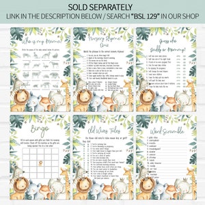 Virtual Baby Shower Games, Safari Virtual Baby Shower Games, Jungle ...