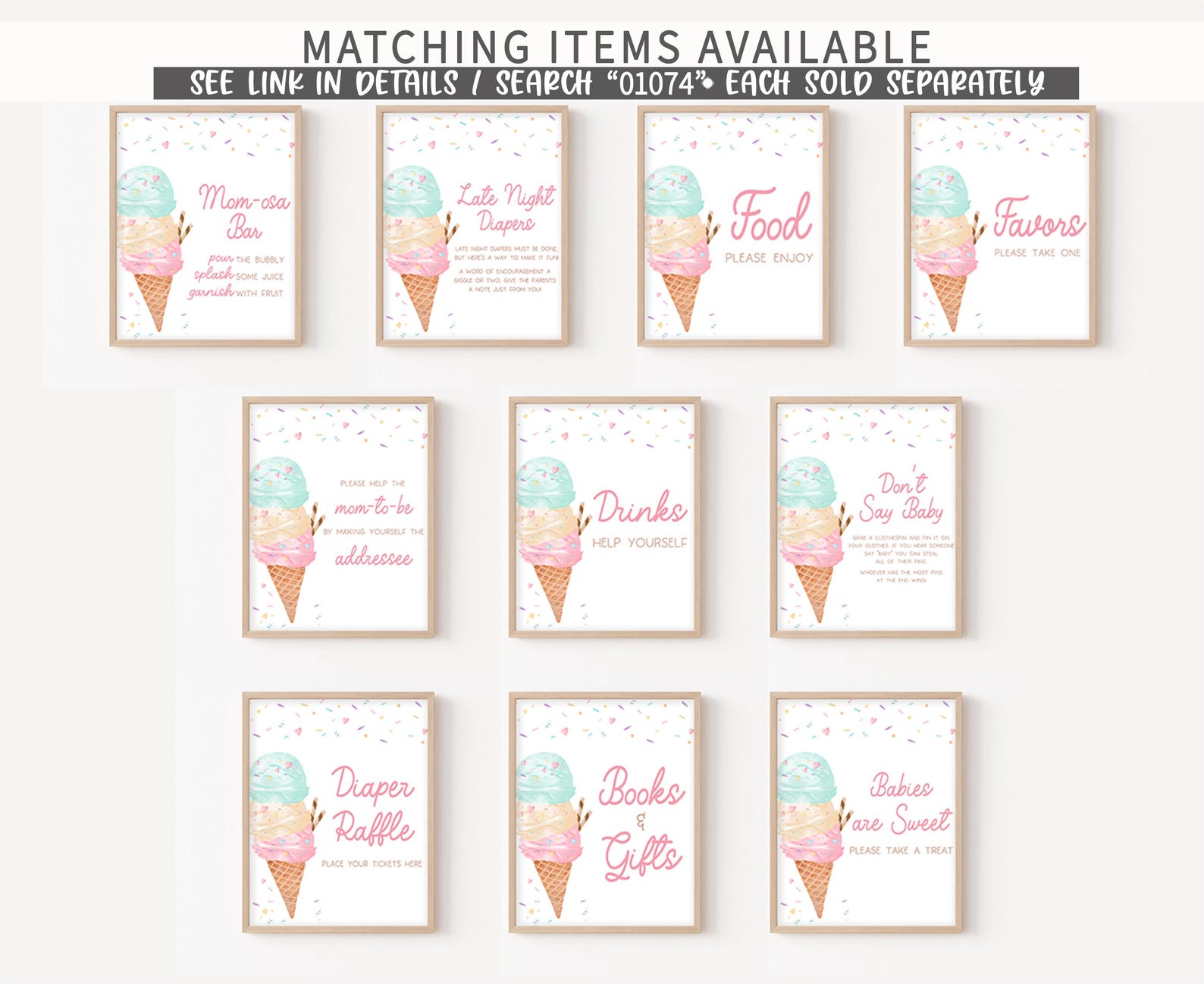Editable Ice Cream Baby Shower Due Date Calendar, Sprinkled With Love ...