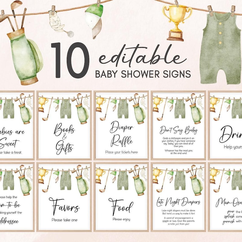 Editable Golf Table Sign - Etsy