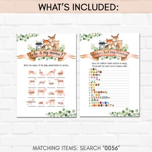 Woodland Baby Shower Games, Woodland Baby Shower Game Pack, Woodland ...