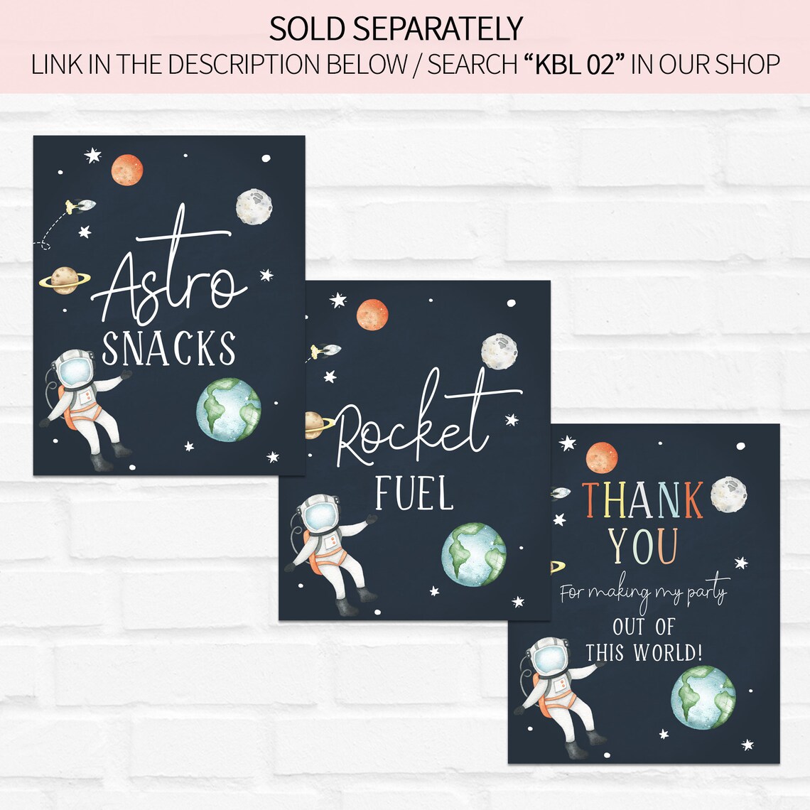 Editable Outer Space Favor Tags Outer Space Birthday Thank you | Etsy