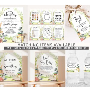 Diaper Raffle Sign Storybook Baby Shower, A New Chapter Baby Shower ...