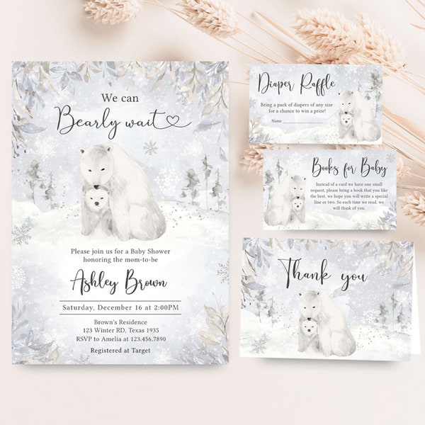 Polar Bear Baby Shower - Etsy