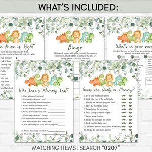 Dinosaur Baby Shower Games Bundle Dino Baby Shower Game Pack - Etsy