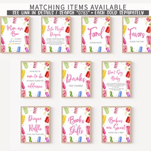 Late Night Diapers Sign She's Ready to Pop Baby Shower, Girl Popsicle ...