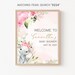 Editable Pink Elephant Baby Shower Welcome Sign Blush Pink Floral Baby ...