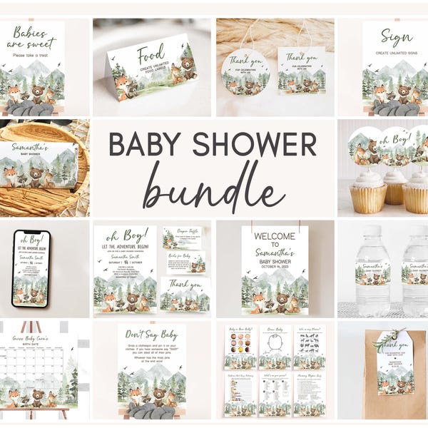 Woodland Baby Shower Decorations - Etsy