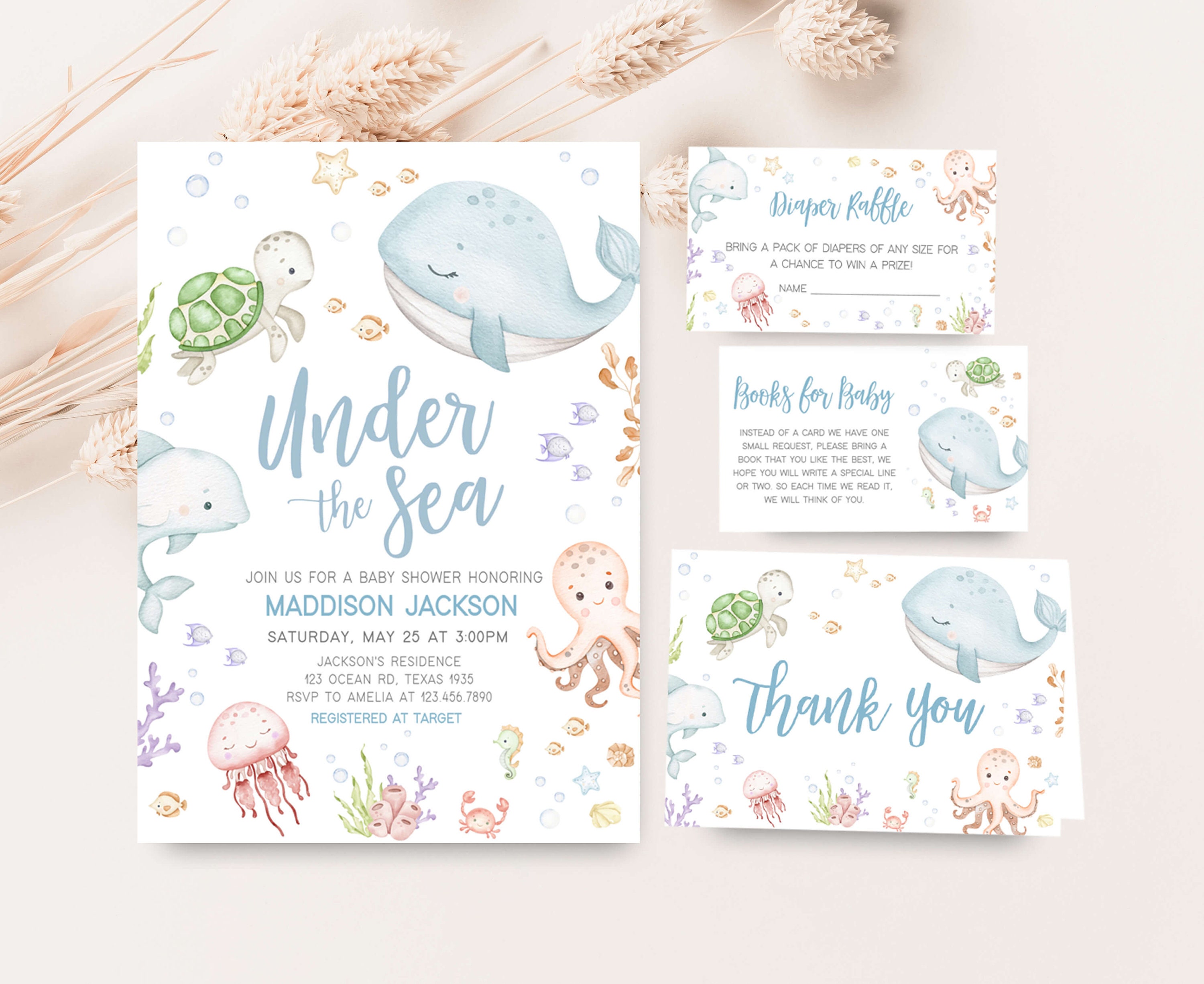 Baby Sea Creatures Baby Shower Under The Sea Baby Shower