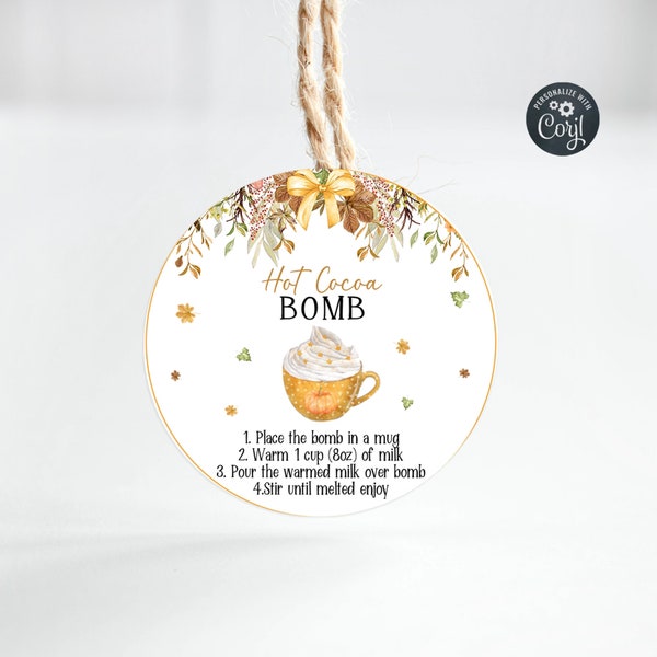 Hot Cocoa Bomb Tag - Etsy
