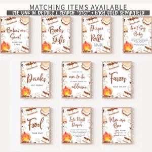 Editable Smore Baby Shower Due Date Calendar, Bonfire Camping Baby ...