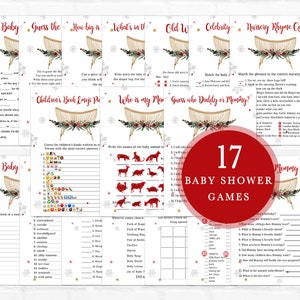 Santa Baby Winter Baby Shower Games Bundle Christmas Baby - Etsy