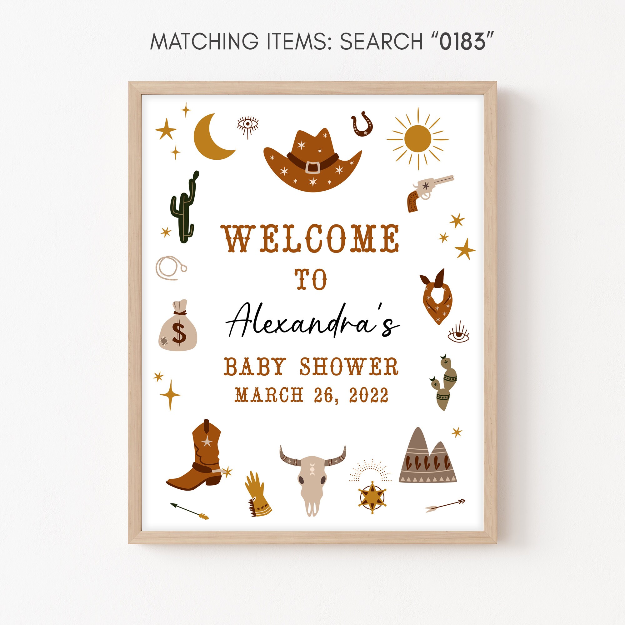 Wild West Baby Shower Welcome Sign, Cowboy Baby Shower Sign, Western ...