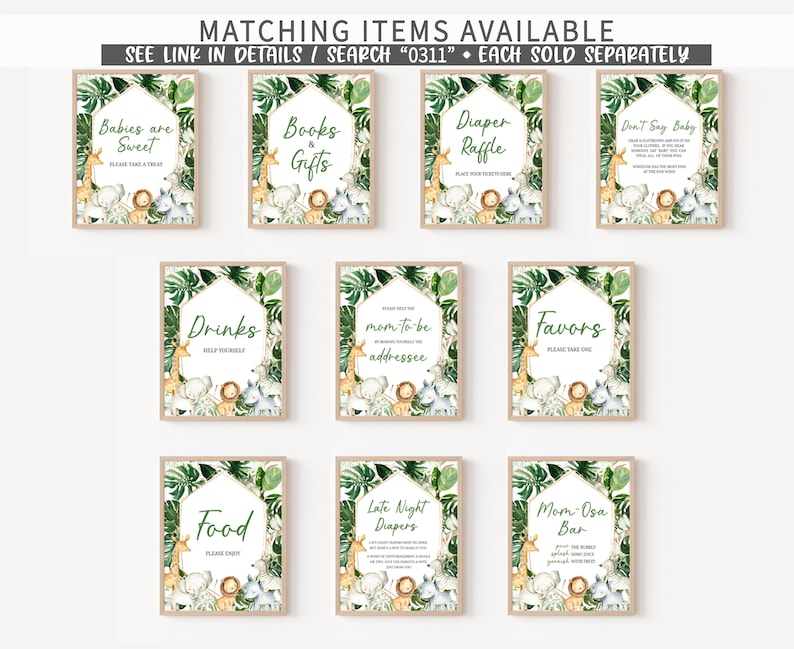 Editable Wild One Baby Shower Due Date Calendar, Greenery Safari Jungle ...